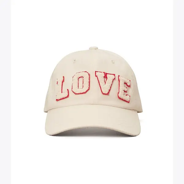 【美品】TORY SPORT トリーバーチ キャップ アイボリー 希少 Tory Burch Love Cap - Ivory Pearl / Red | Editorialist